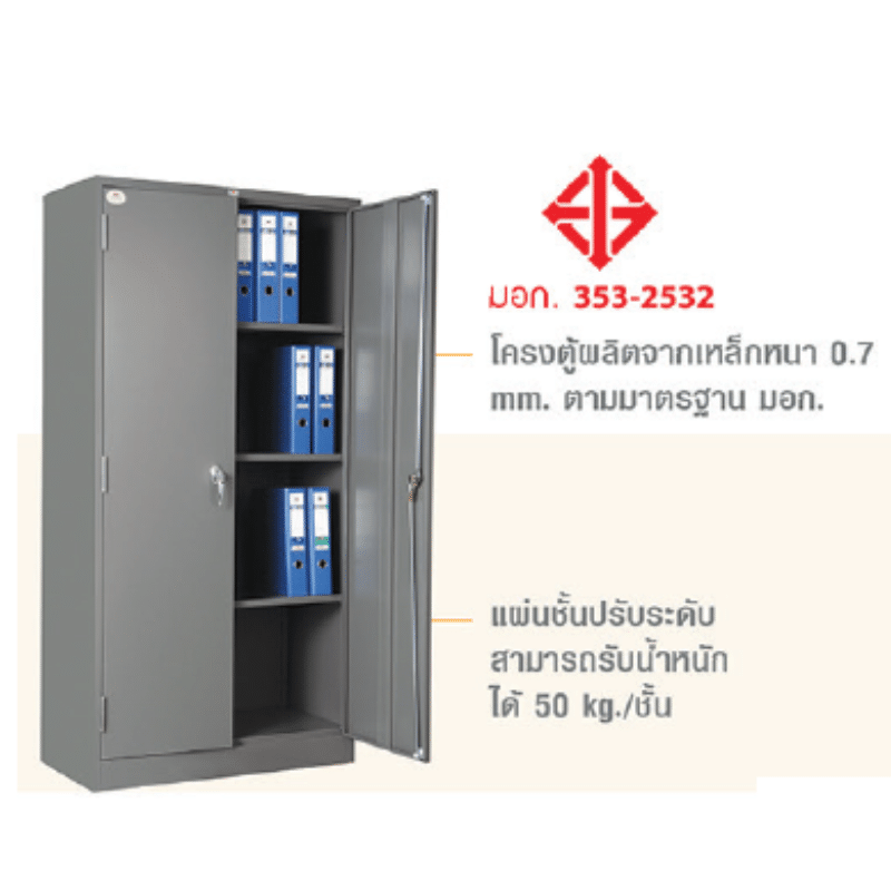 ตู้ 2 บานเปิด รุ่น LK-101(มอก.) ขนาด W92 x D46 x H183 cm. – siamfurniture